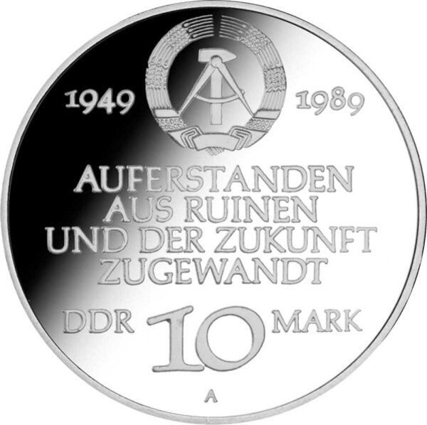 DDR 10 Mark 1989 40 Jahre DDR, 6,00