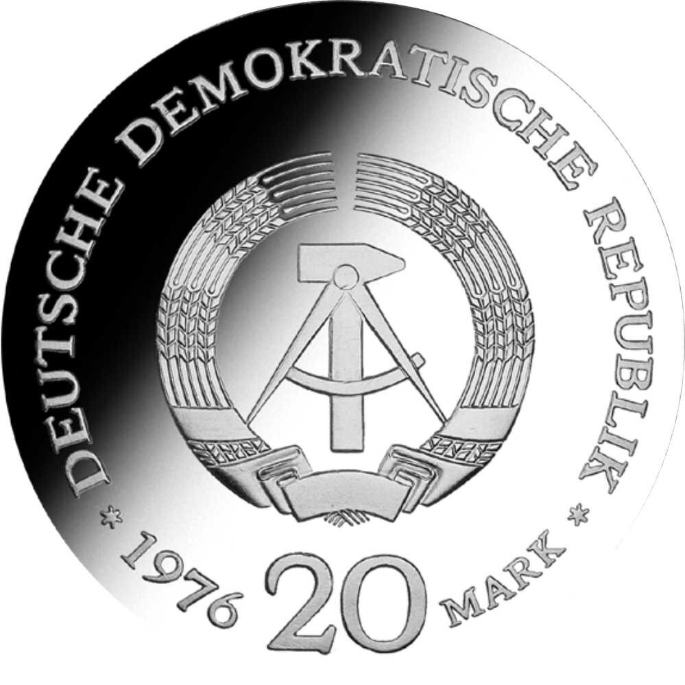 DDR 20 Mark 1976 Wilhelm Liebknecht, 60,00