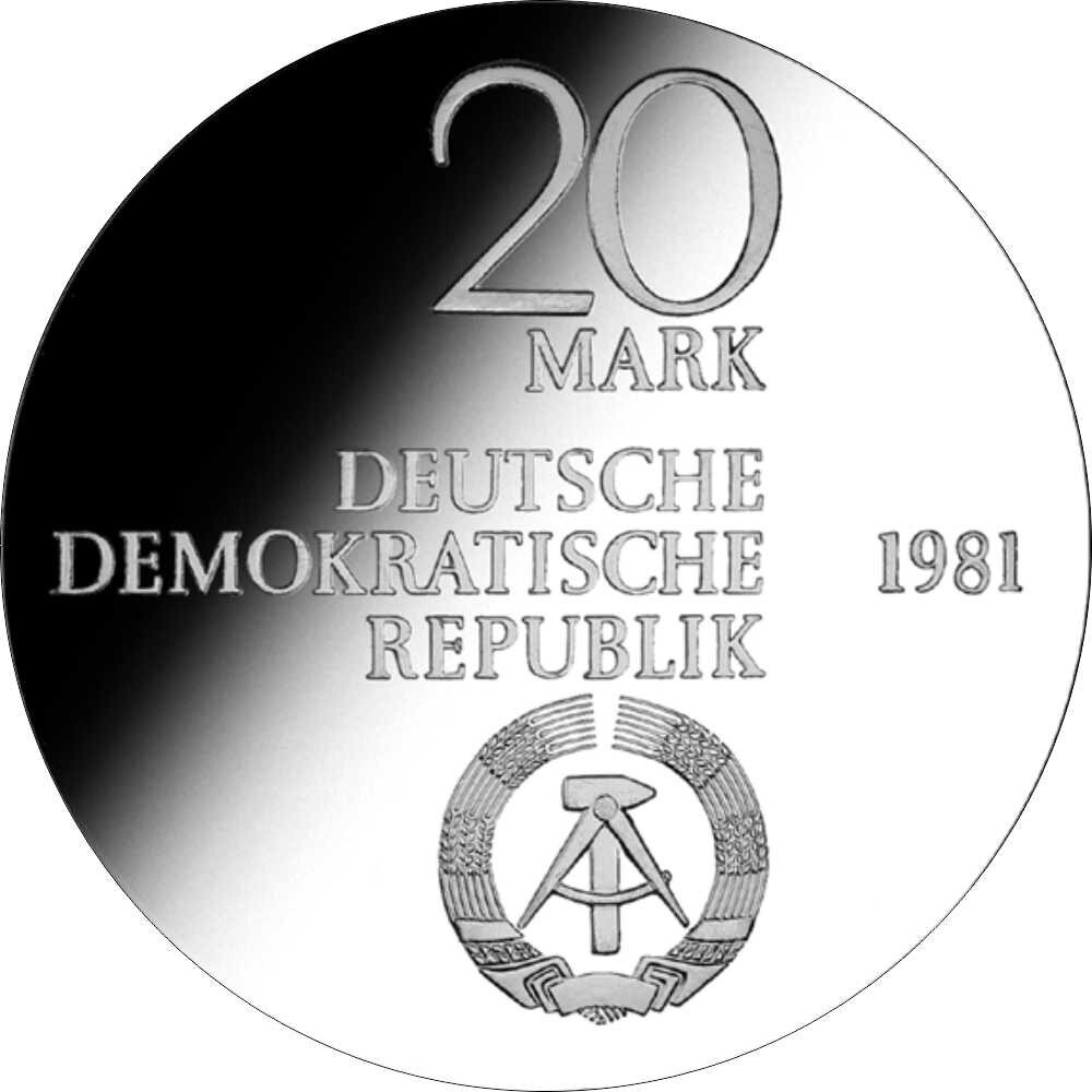 DDR 20 Mark 1981 Freiherr von Stein, 55,00