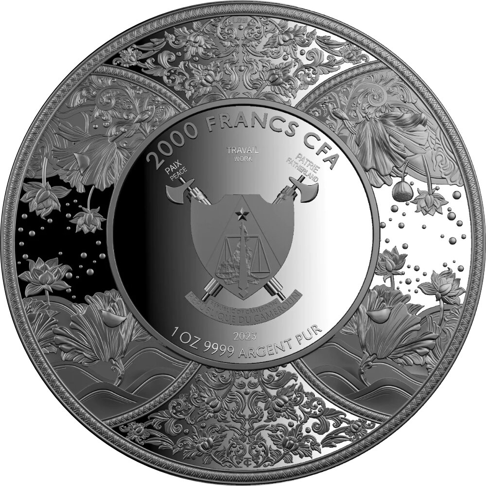 Kamerun 2023 Göttin Durga 1 oz Silber - High Relief, 100,69