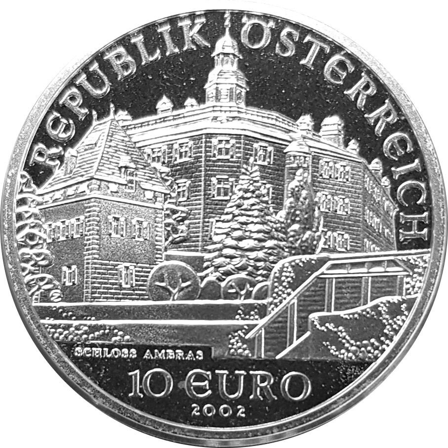 Österreich 10 Euro 2002 Schloss Ambras - PP, 60,50