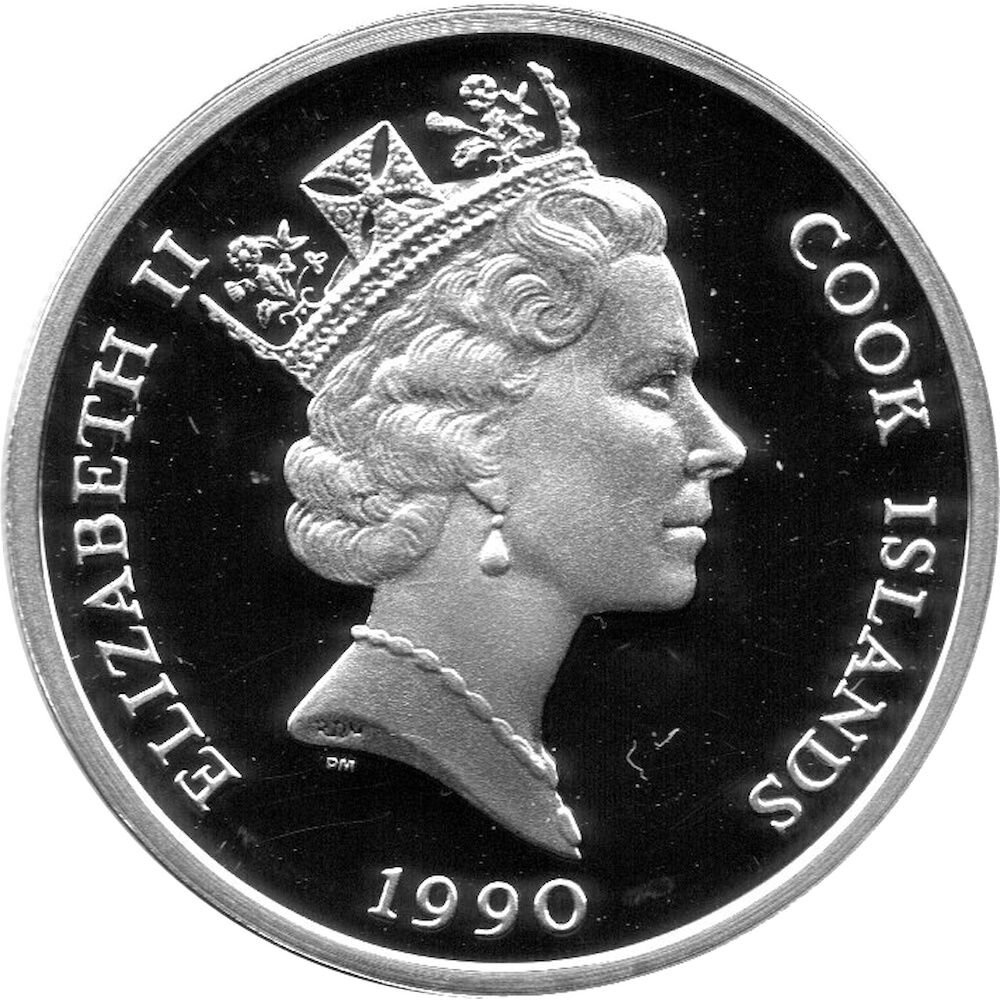 Cook Islands 10 Dollars 1990 500 Jahre Entdeckung Amerikas "Amerigo V ...
