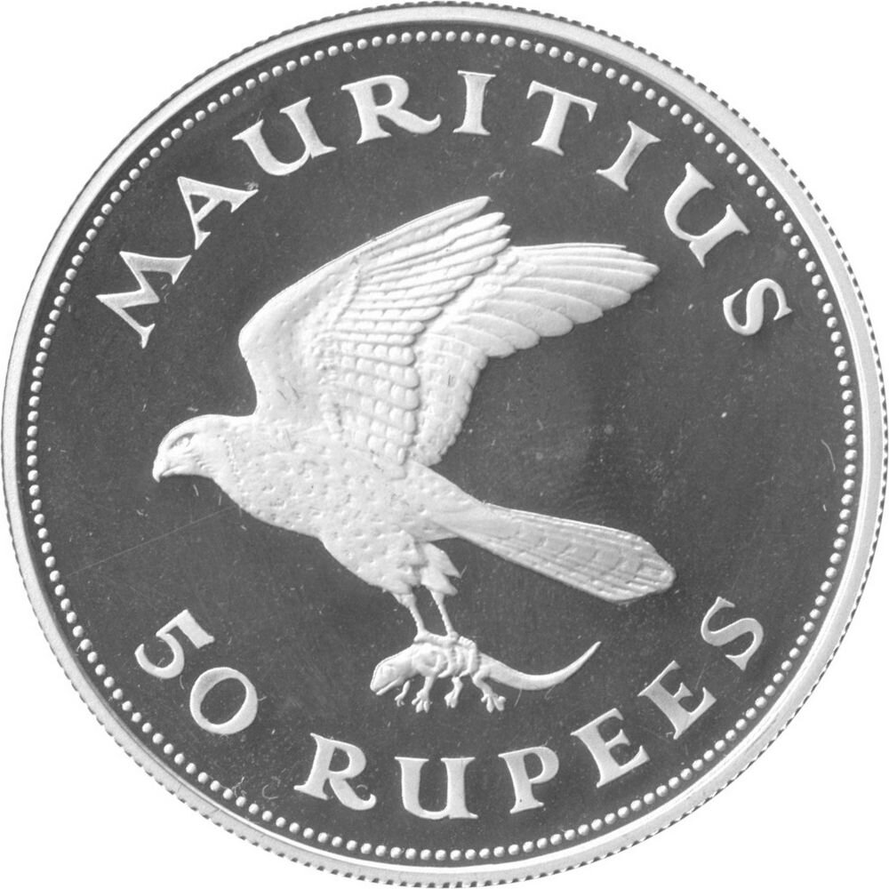 Mauritius 50 Rupees 1975 - Mauritius-Falke - Silber PP, 81,70