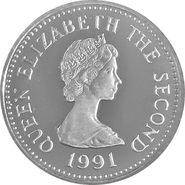 Jersey 1 Pound 1991 Dreimastsegler "Percy Douglas" - Silber PP, 36,20
