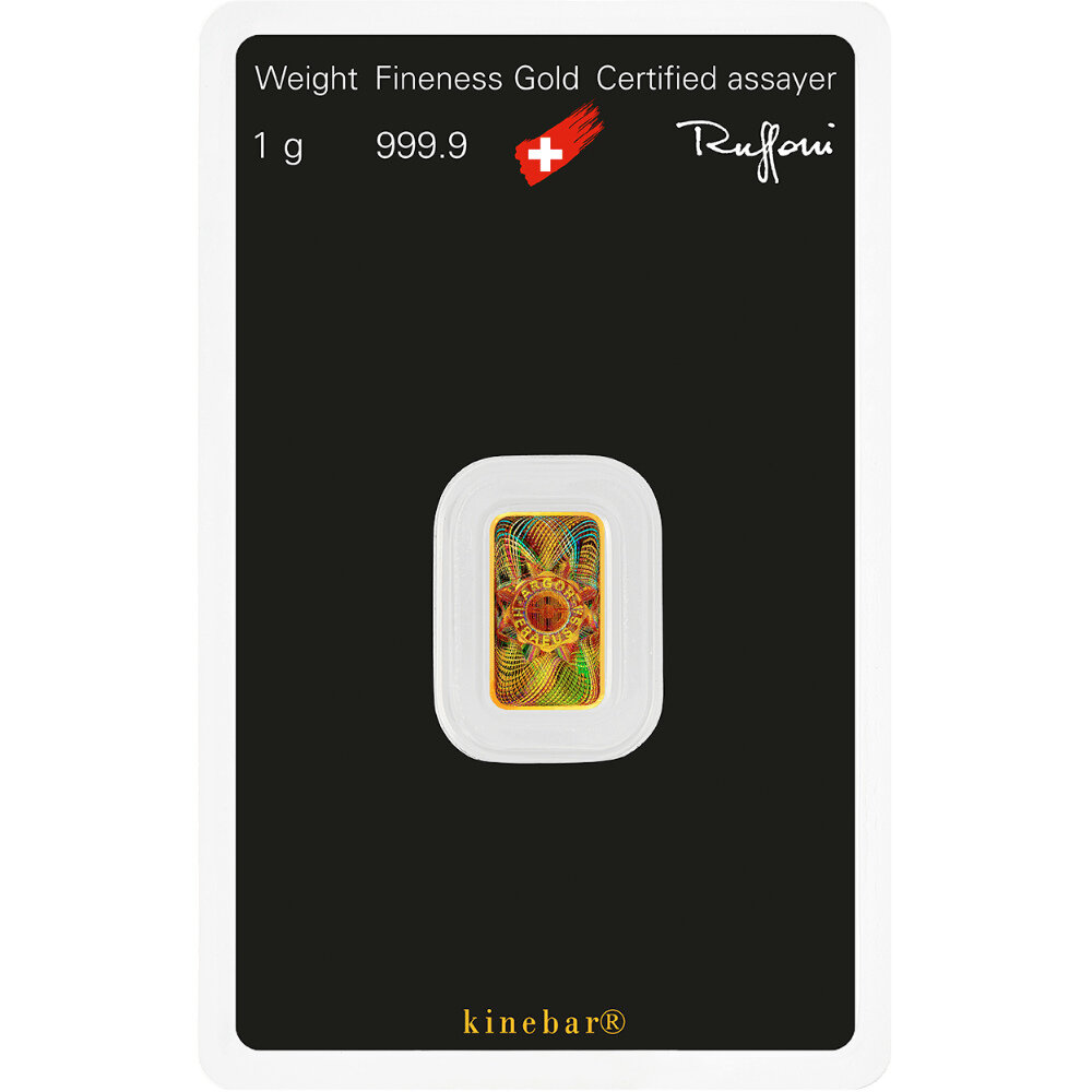 1 Gramm Goldbarren Argor-Heraeus Neuware LBMA zertifiziert Kinebarren ...