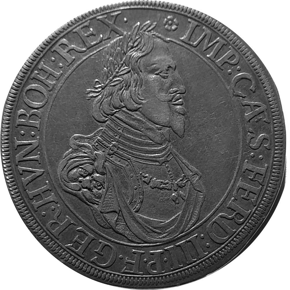 Augsburg Reichsstadt 1 Reichstaler 1643 - Titel Kaiser Ferdinand III ...