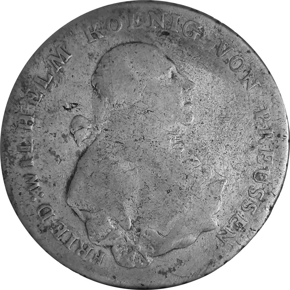 Brandenburg-Preußen 1 Taler 1797 B - König Friedrich Wilhelm II. 1786 ...