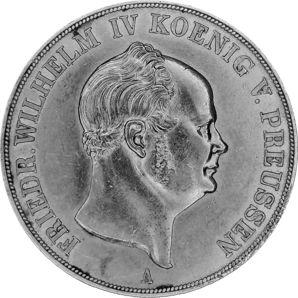 KM#467 Brandenburg-Preußen 2 Taler 1854 A - König Friedrich Wilhelm I ...