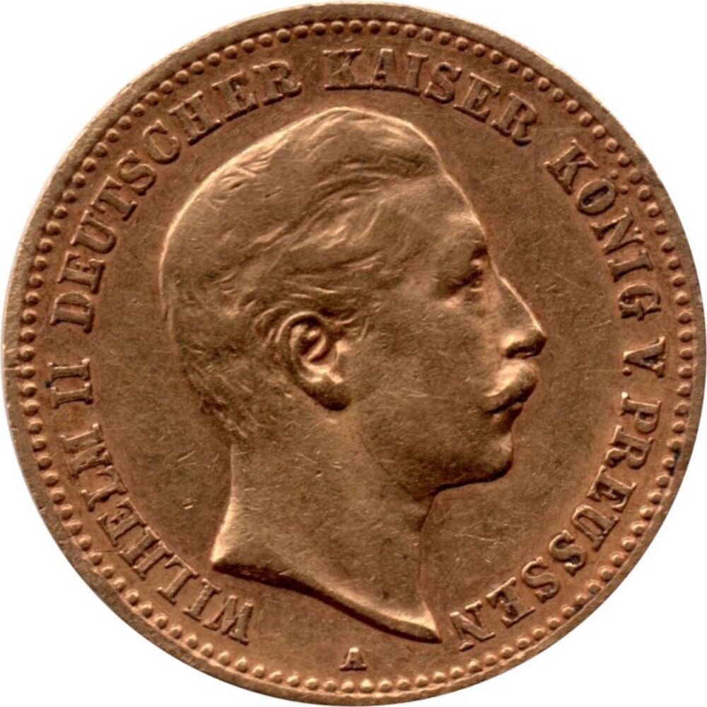 J.249 Preußen 10 Mark 1889 - Kaiser Wilhelm II. - Gold -s, 7.241,50