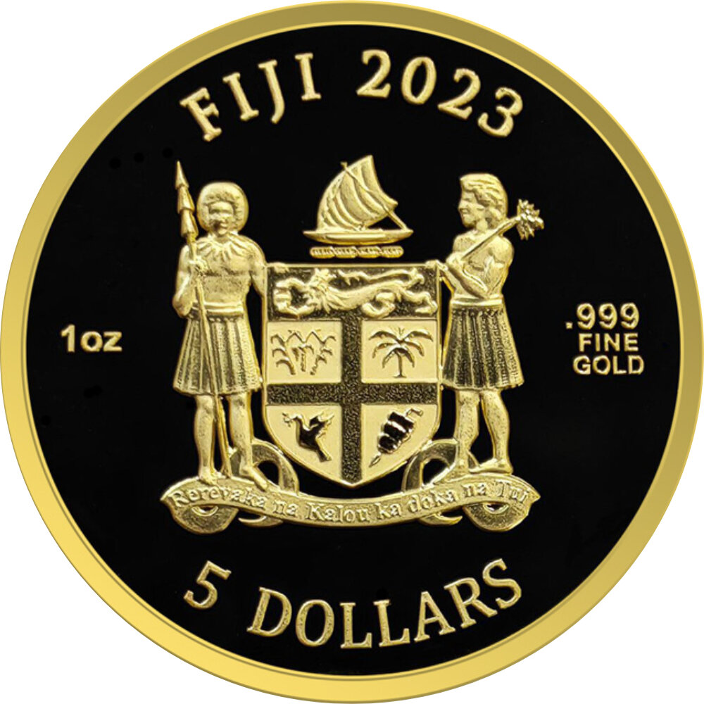 Fiji Asian Mythical Creatures 2. Ausgabe 2023 Unicorn 1 oz Gold, 4.137,00