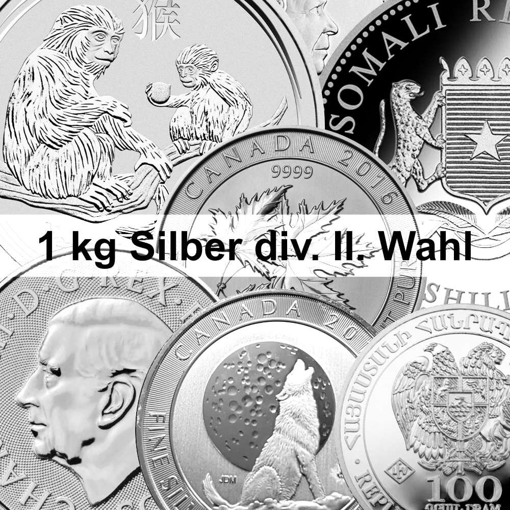 1000 Gramm Silber Münze II. Wahl, 2.073,00