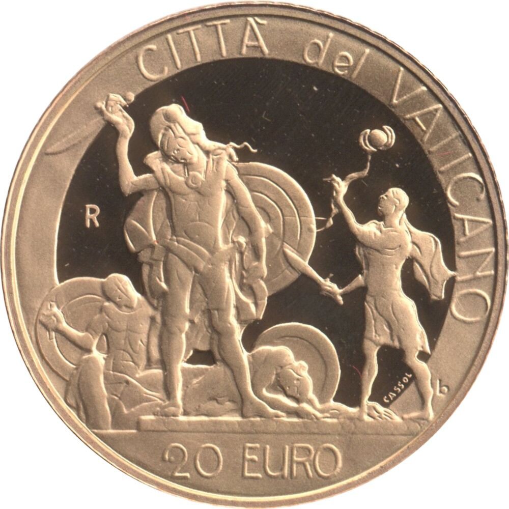 Vatikan 20 Euro 2004 "David und Goliath" Gold, 778,70