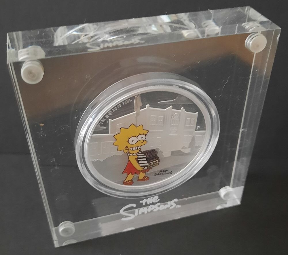 Tuvalu 1 Dollar 2019 - The Simpsons "Lisa Simpson" - 1 oz Silber PP t ...