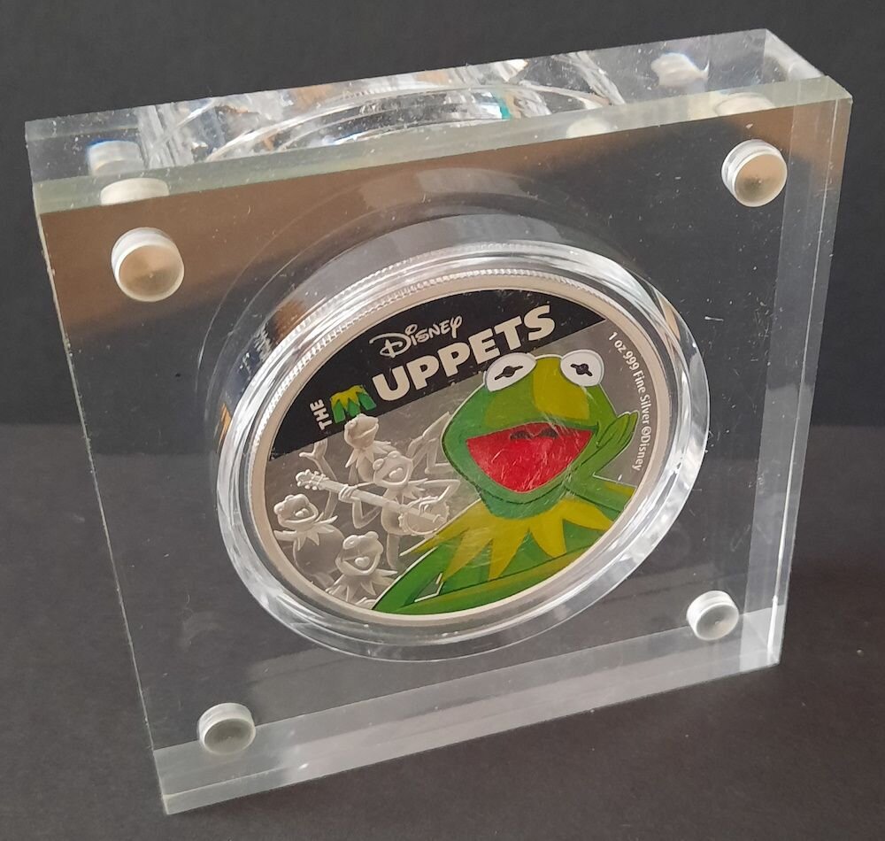 Niue 2 Dollars 2019 - The Muppets "Kermit" - 1 oz Silber PP teilcolor ...