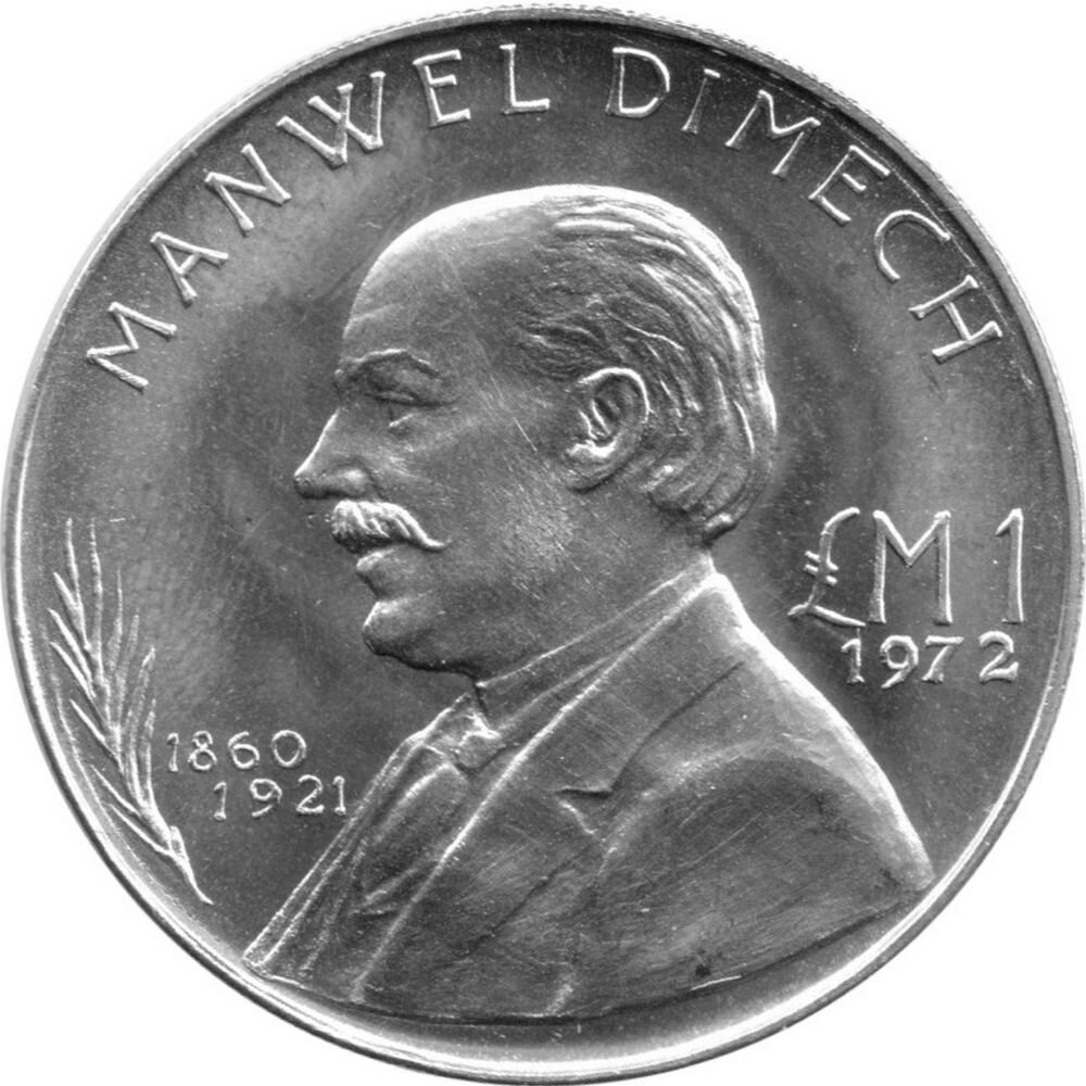 Malta 1 Lira 1972 - Manwel Dimech - Silber, 27,80