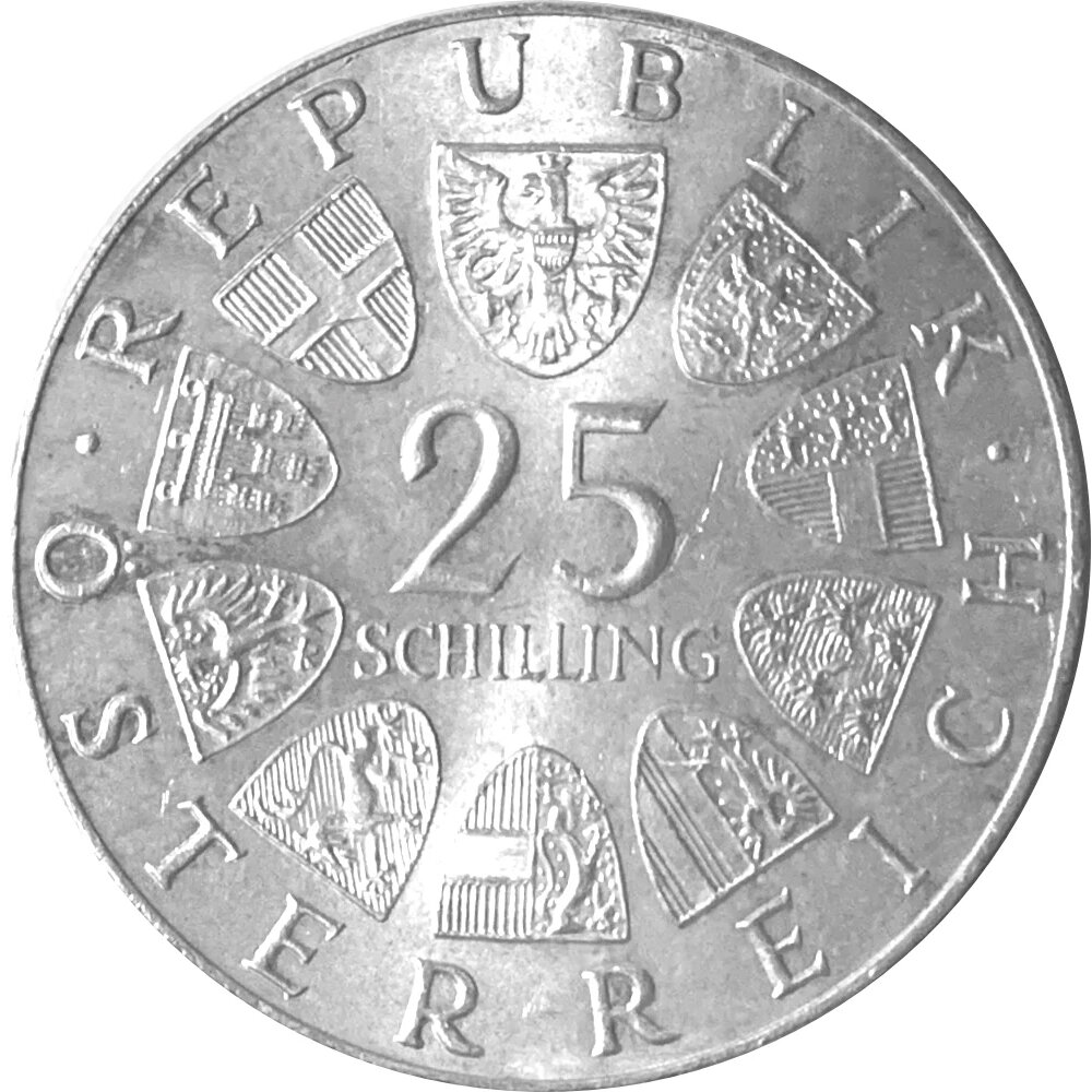 Österreich 25 Schilling div. 800/1000 Silber, 23,70