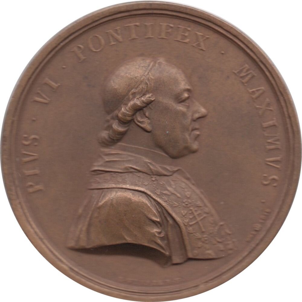 Medaille Österreich 1782 - Besuch von Papst Pius VI. in Wien - Bronze ...