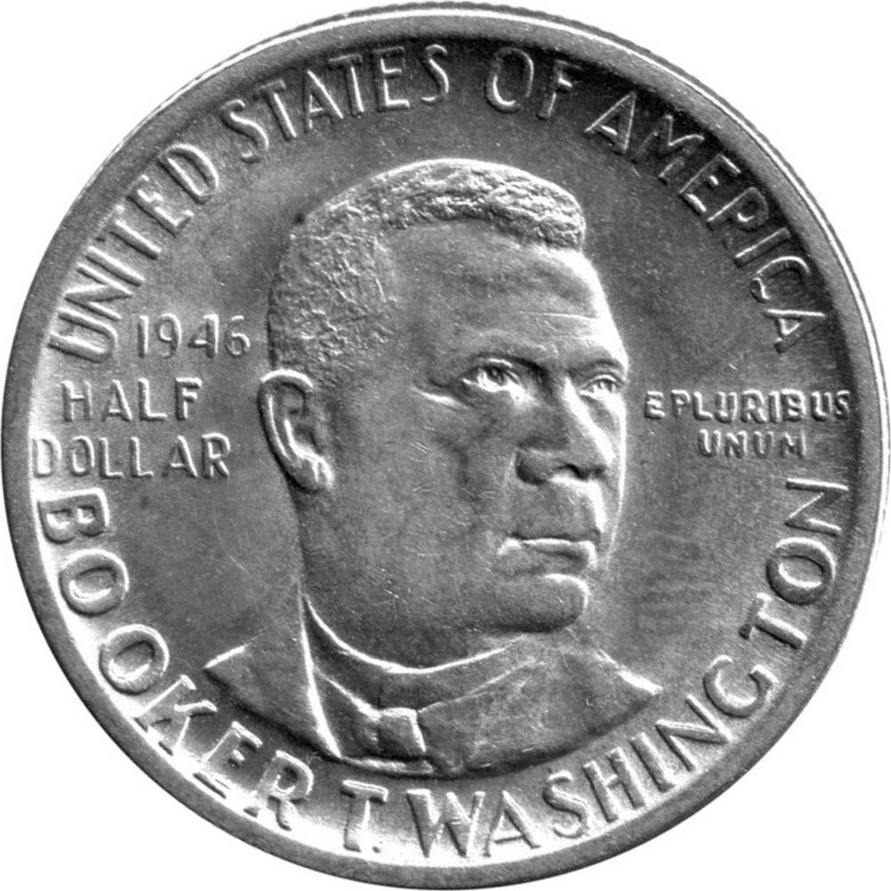 USA 1/2 Dollar 1946 - Booker T. Washington Memorial - Silber, 27,00