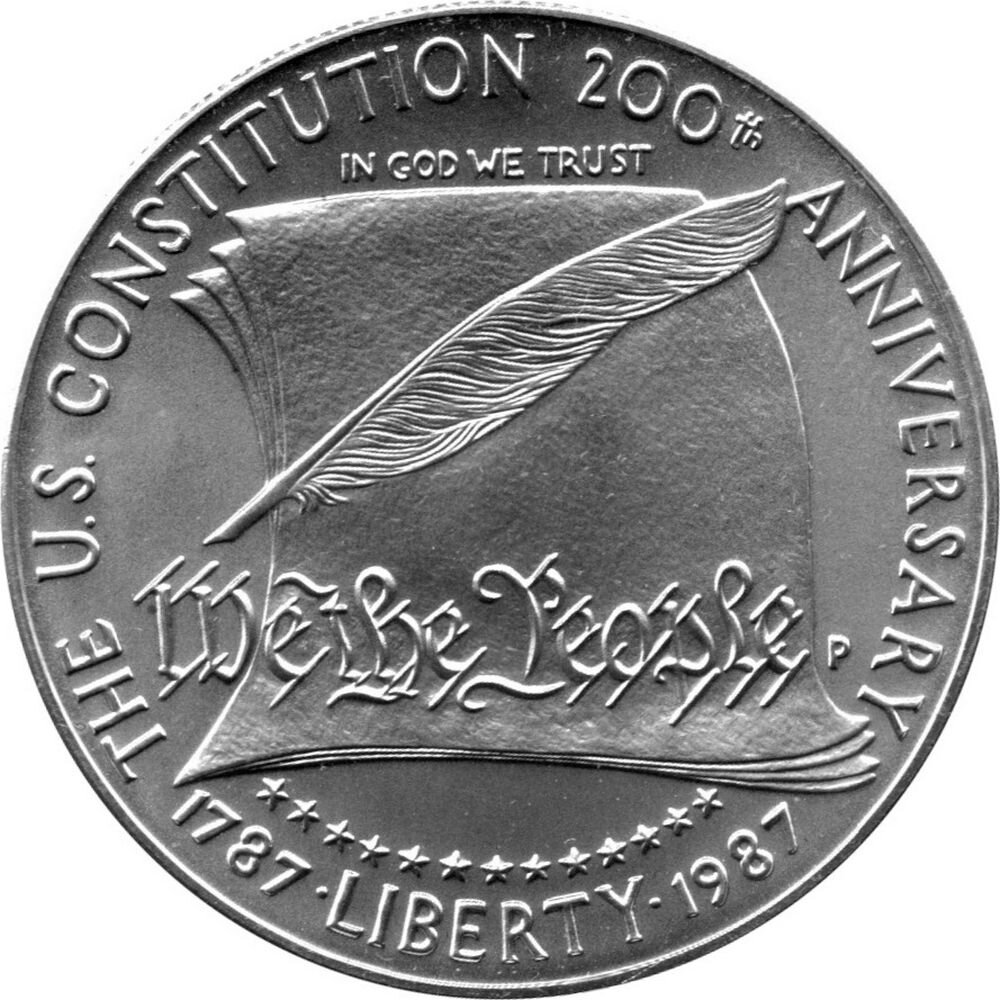 USA 1 Dollar 1987 -P- 200 Jahre Verfassung - Silber, 69,80