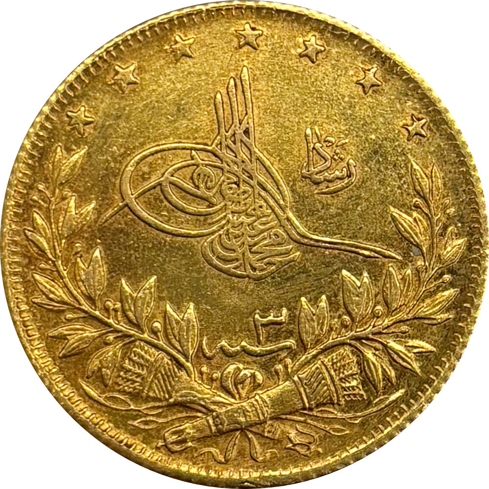 Türkei 100 Piaster Tughra Gold, 870,10