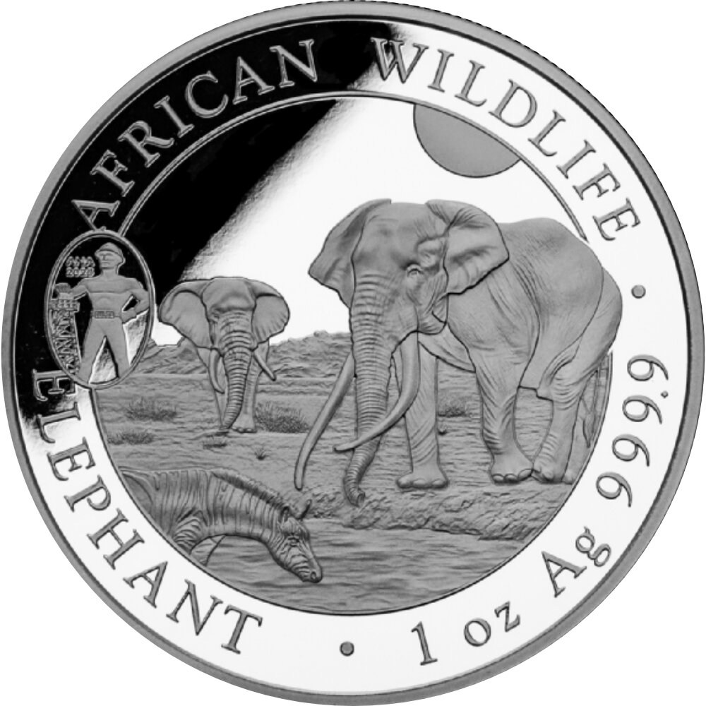 Somalia Elefant 2025 1 oz Silber - Motiv 2026 - ANA Oklahoma, 81,71