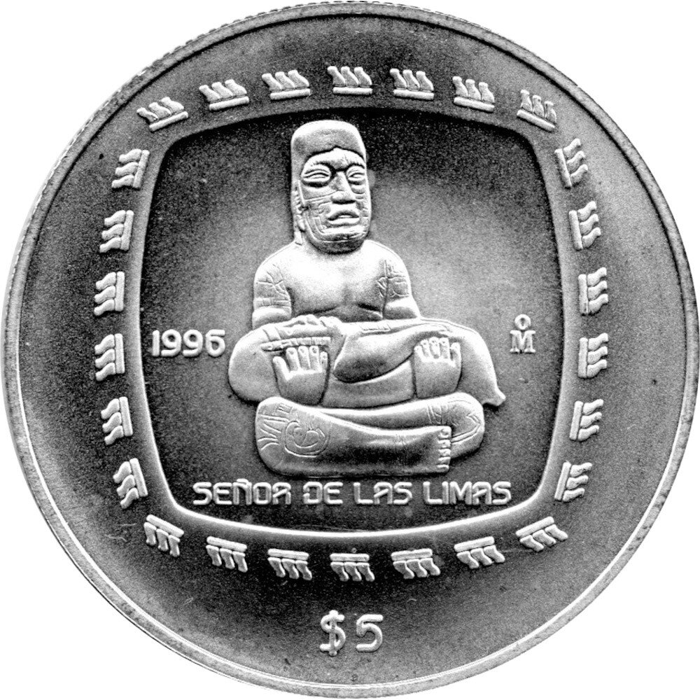 Mexiko 5 Pesos 1996 - Senor De Las Limas - 1 oz Silber, 110,60