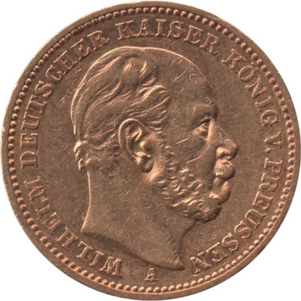 J.246 Preußen 20 Mark 1885 "A" - Kaiser Wilhlem I. - Gold -ss, 879,50