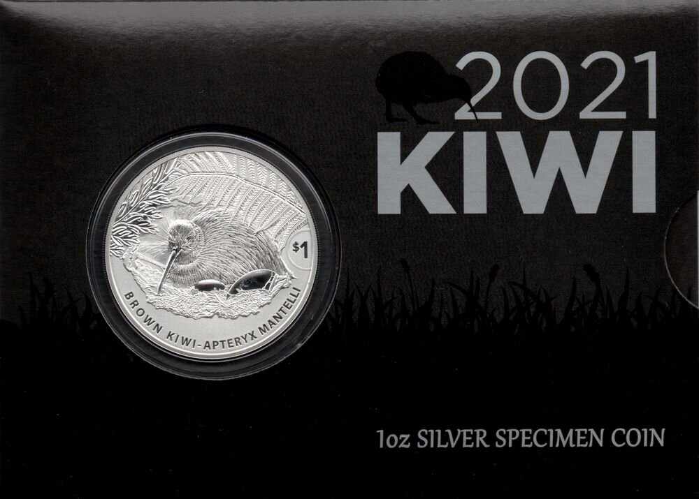 Neuseeland Kiwi 2021 1 oz Silber im Originalblister, 73,60