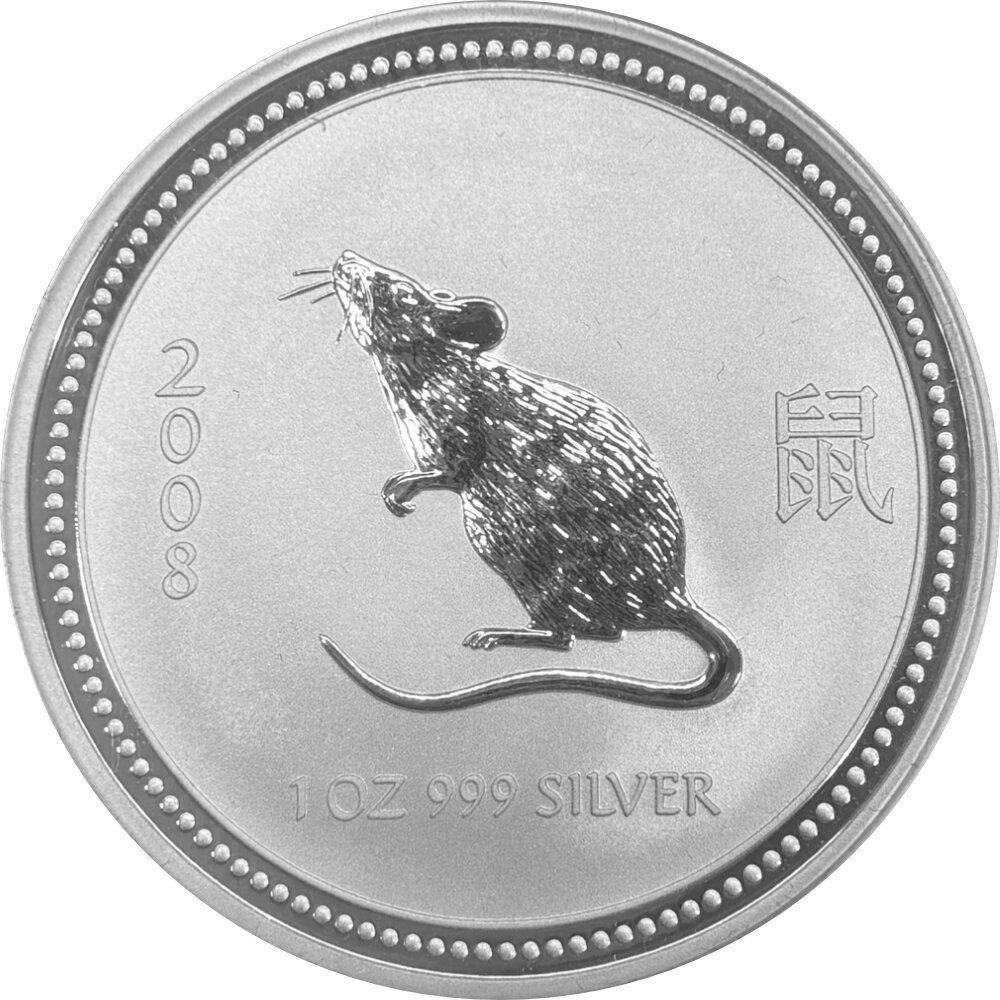 Australien Lunar I 2008 Jahr der Maus 1 oz Silber, 107,20