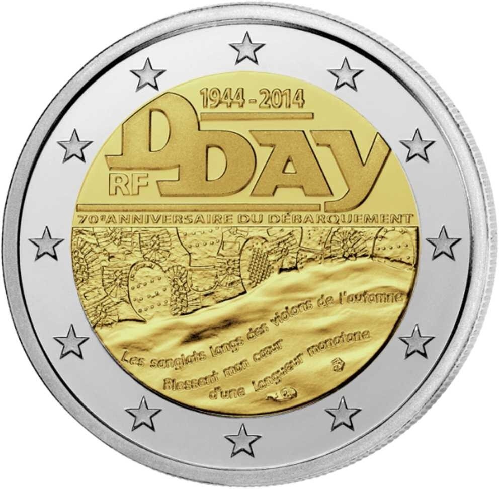 2 Euro Munze D Day