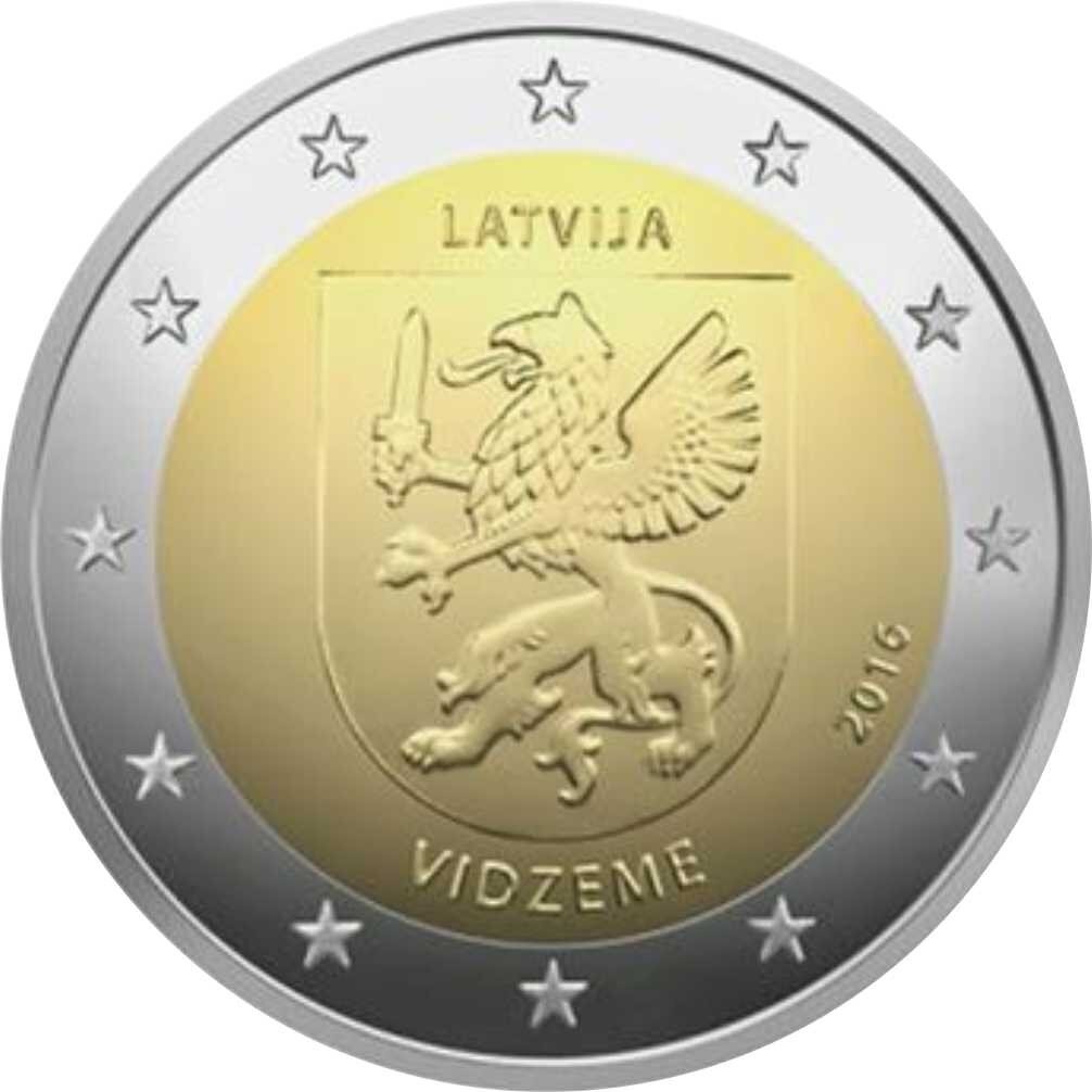 Lettland 2 Euro 2016 "Vidzeme", 4,50