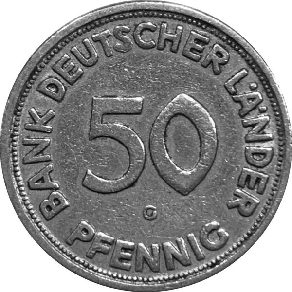 50 Pfennig 1950 Bank Deutscher Lander G