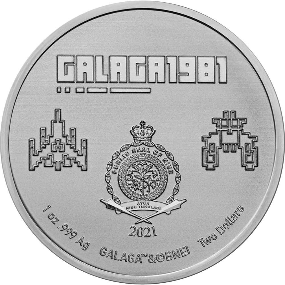 Niue GALAGA - 40 Jahre Jubiläum 2021 - 1 oz Silber, 95,20