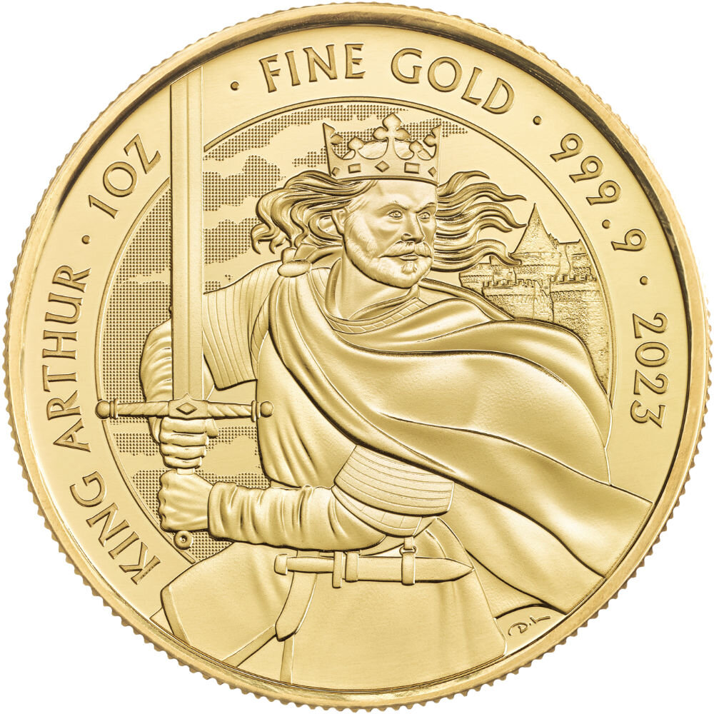 UK Myths and Legends 4. Ausgabe King Arthur 2023 1 oz Gold, 3.964,00