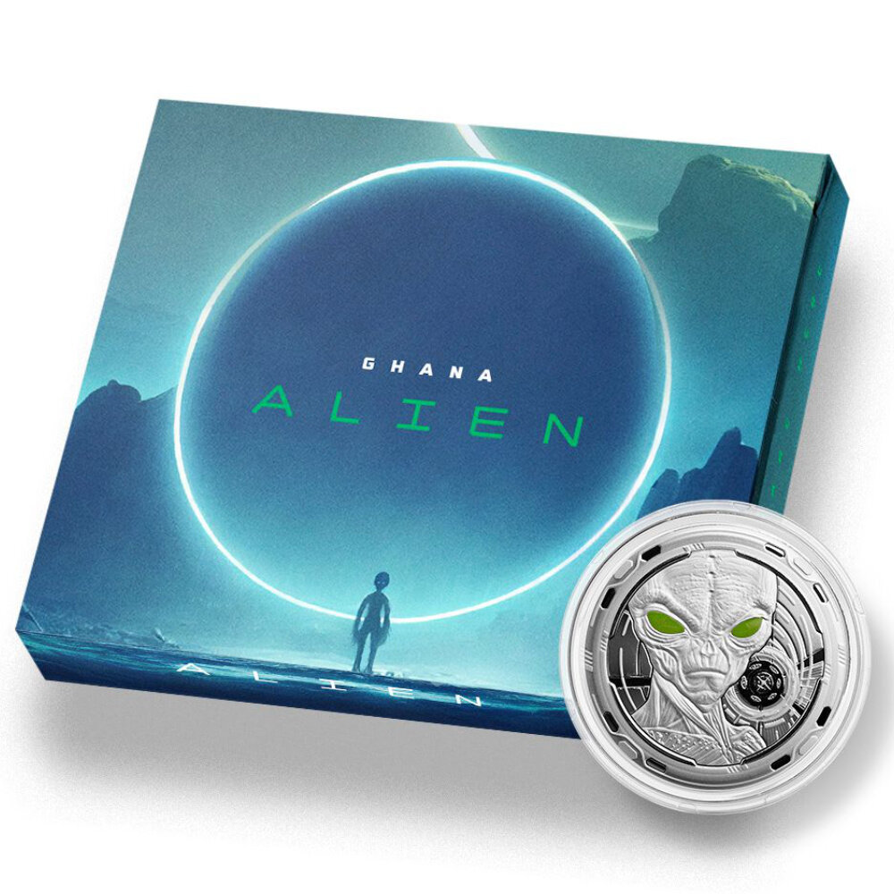 Ghana Alien 2022 1 oz Silber I Coloriert, 116,36